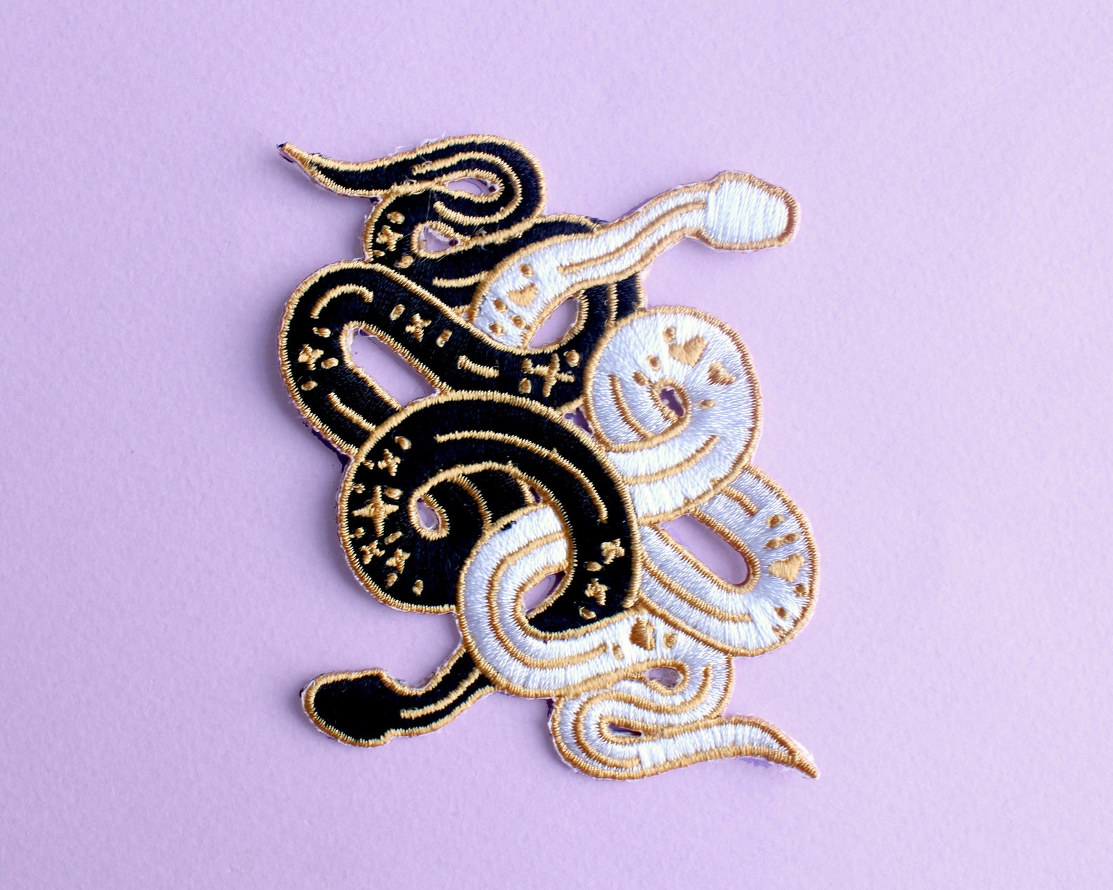 Black and White Snake Patch Iron on Patch Embroidered Patch - Etsy