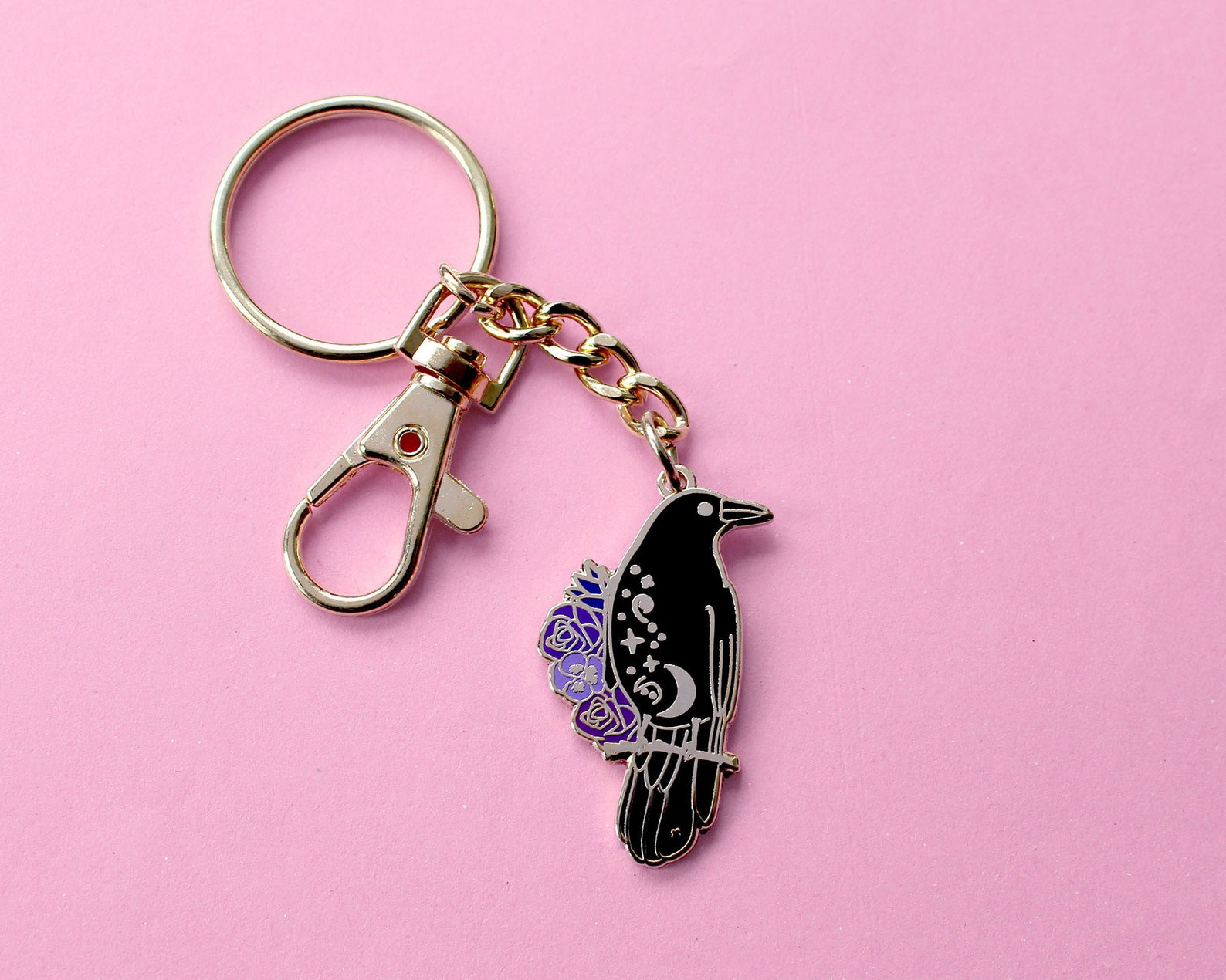 Crow Keychain Bird Keychain Cute Keychain Bird Lover Witch - Etsy UK