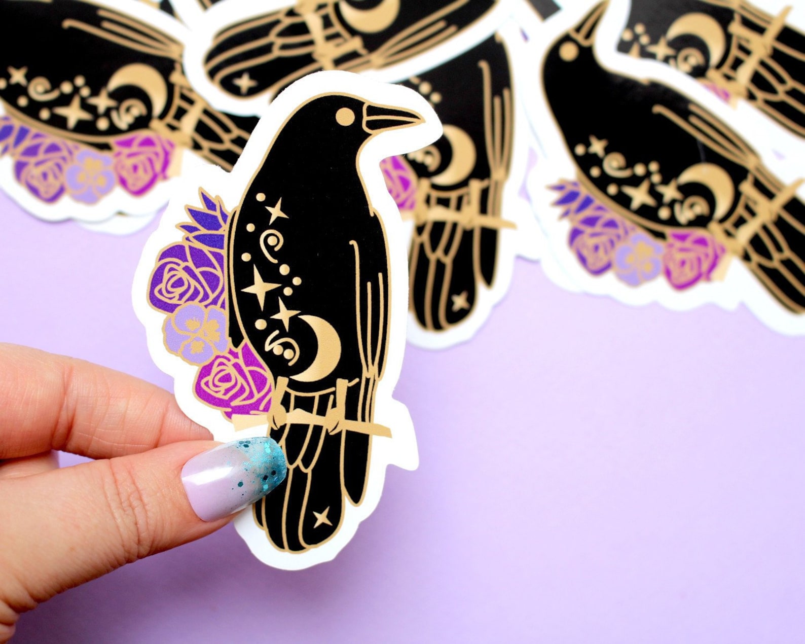 Crow Sticker Bird Sticker Laptop Sticker Cute Vinyl Sticker - Etsy