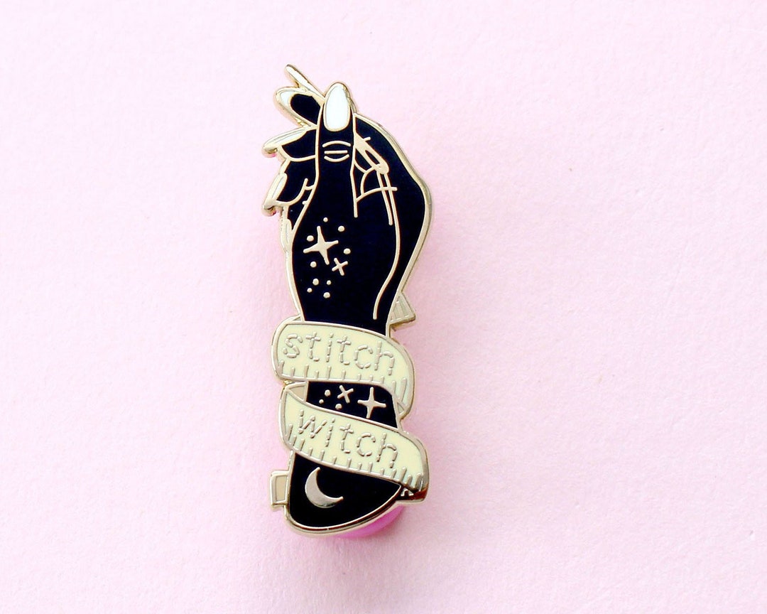 Stitch Witch Enamel Pin Witch Craft Witch Crafty Enamel Pin Craft Pin ...