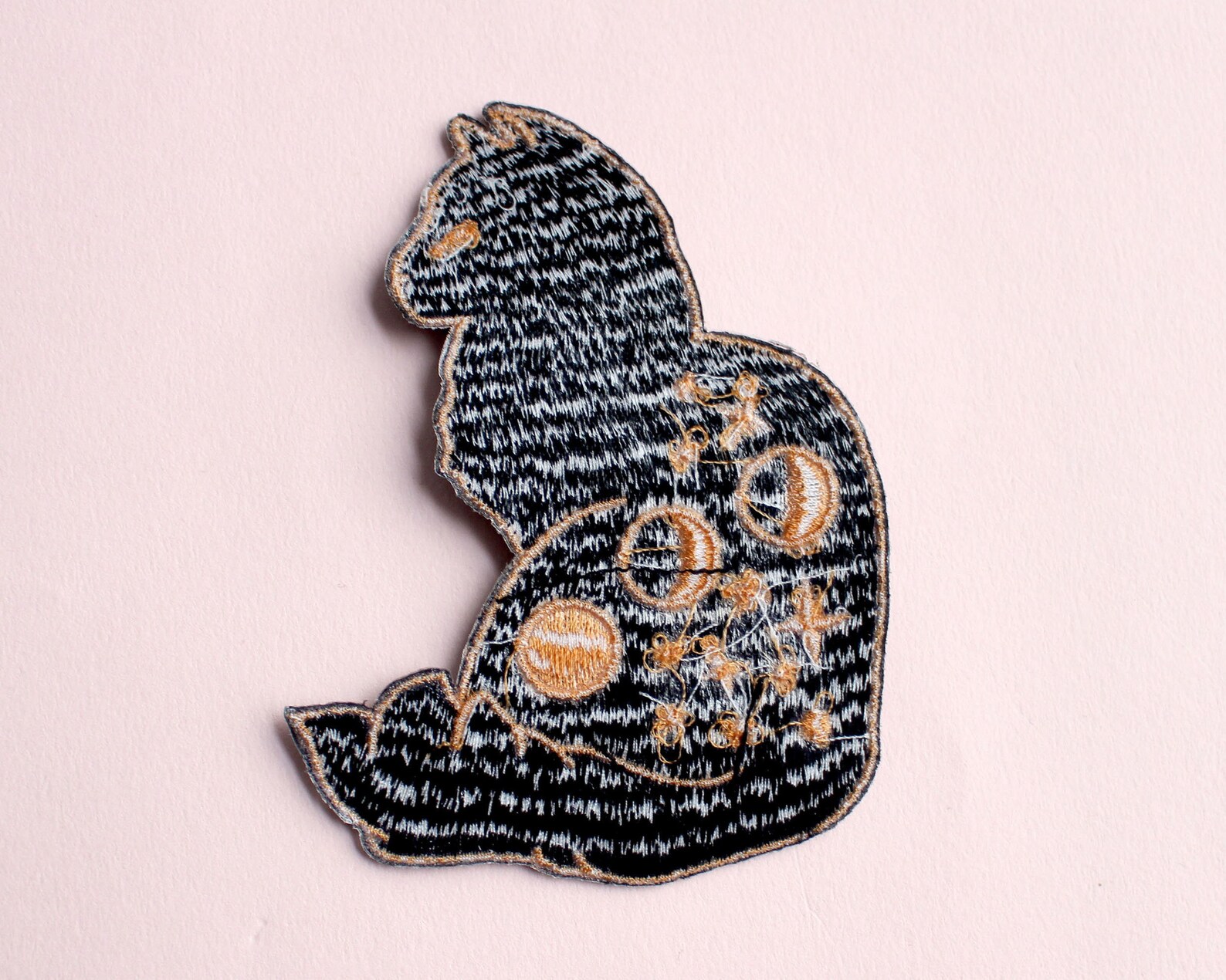 Black Cat Patch Iron on Patch Embroidered Patch Back Patch - Etsy UK