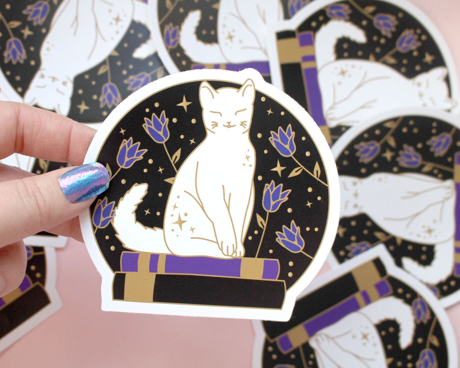 Book Cat Sticker Laptop Sticker Cat Lover Gift Book Lover Cats - Etsy