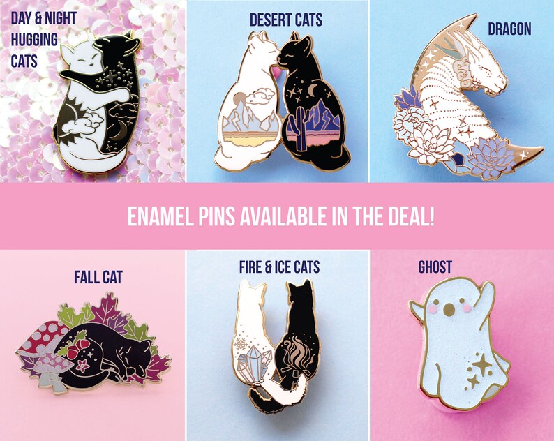 Any 3 Pins Cute Enamel Pin Set Pin Set Pin T Pin Etsy