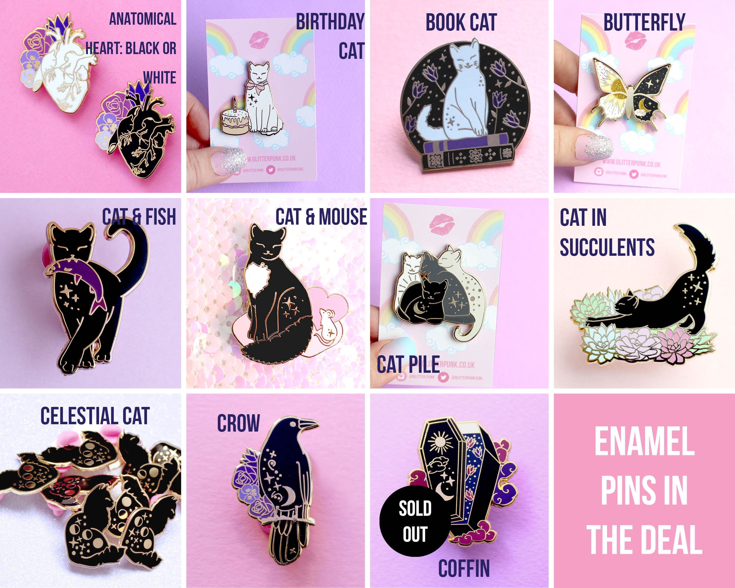 Any 3 Pins Cute Enamel Pin Set Pin Set Pin Gift Pin - Etsy