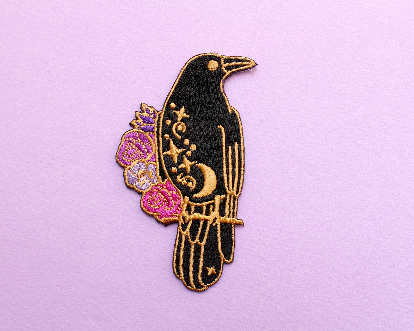 Crow Patch Iron on Patch Embroidered Patch Back Patch Bird | Etsy