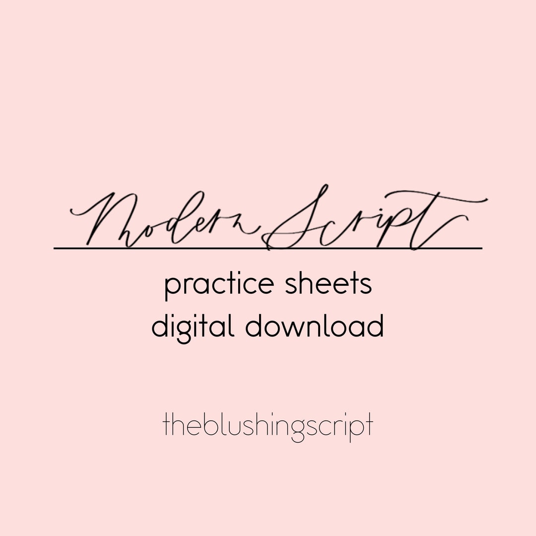 Modern Script Practice Sheets - Lowercase & Uppercase {full Alphabet ...