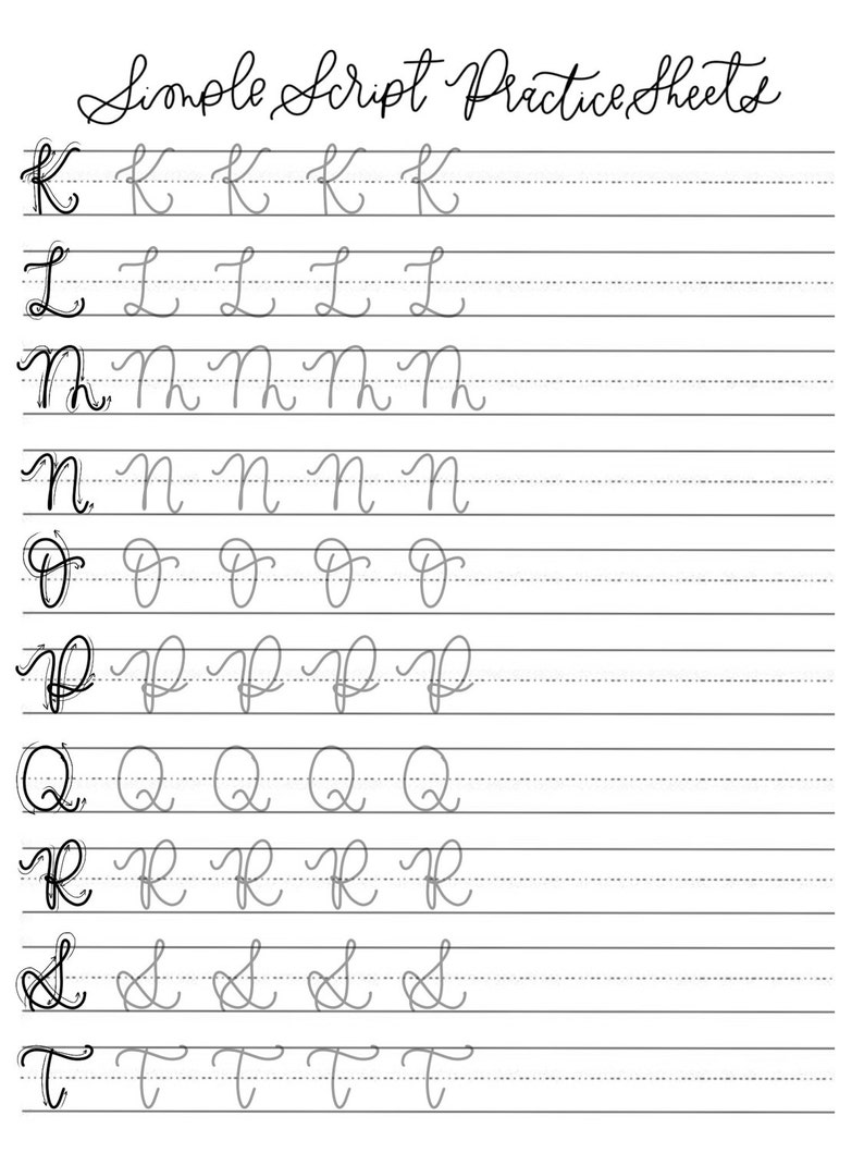 Chunky Print Practice Sheets Lowercase & Uppercase Full B14
