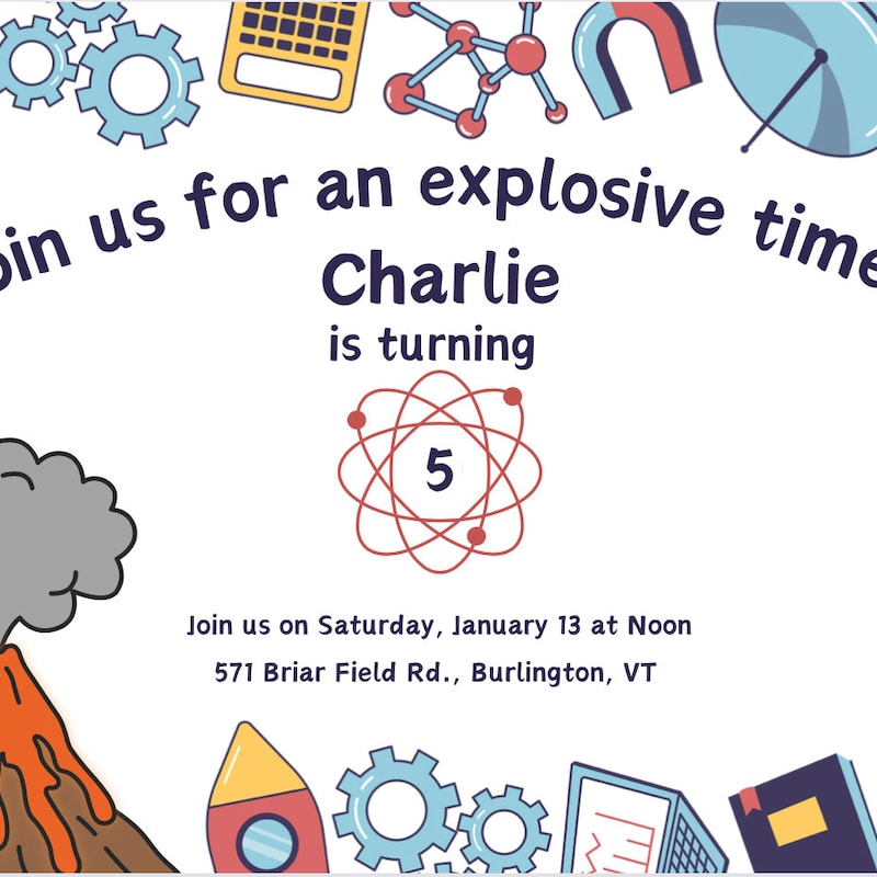 Science Invitation - Etsy