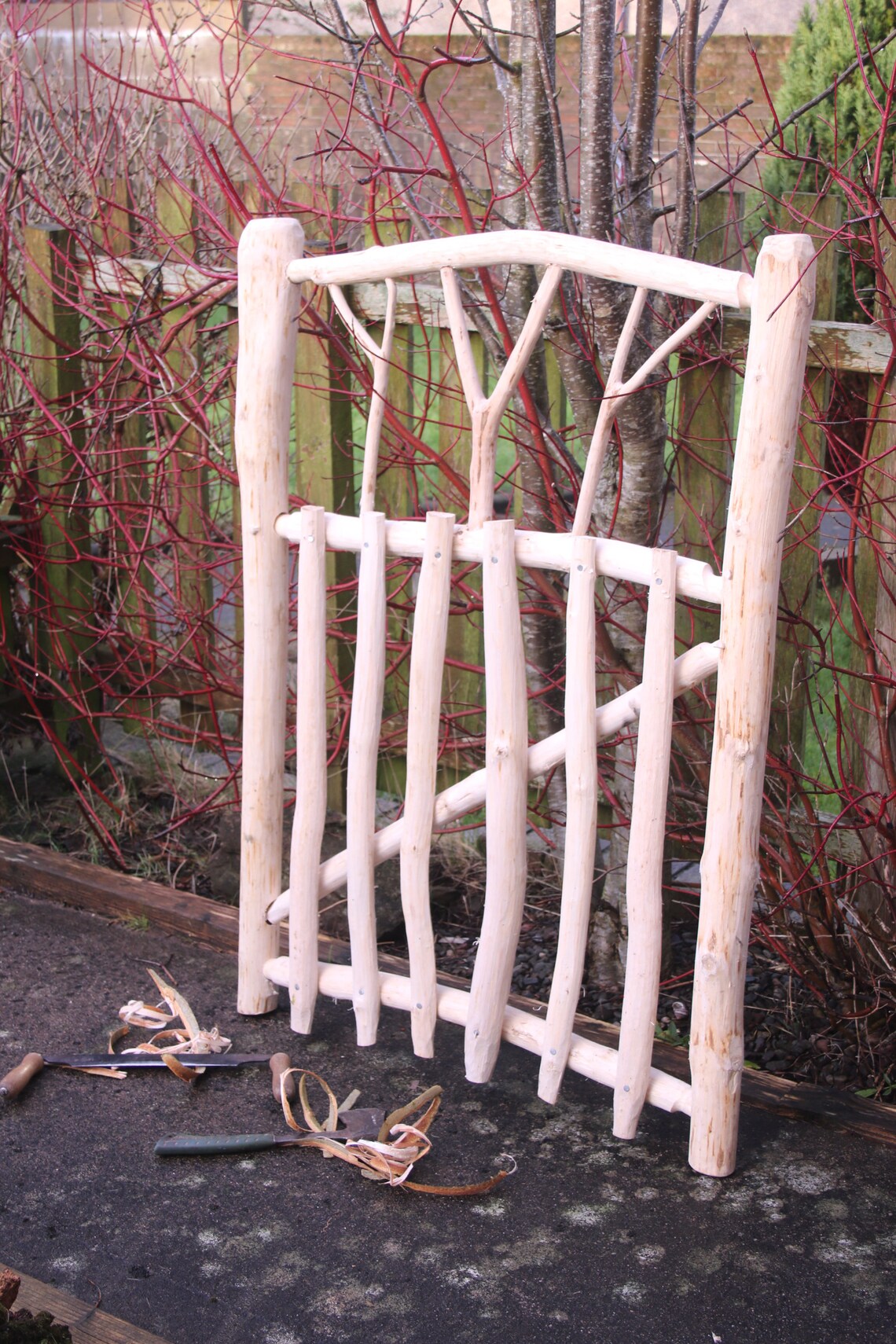 Handmade natural English wood coppice gate | Etsy