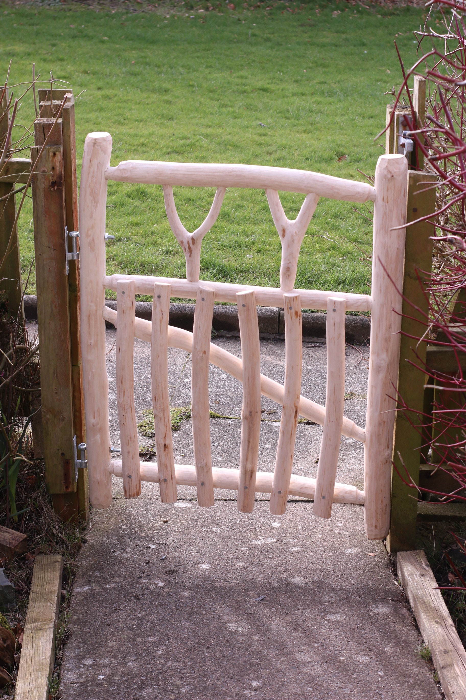 Handmade Natural English Wood Coppice Gate - Etsy UK