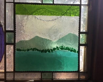Fused Glass Northern Lights - Etsy