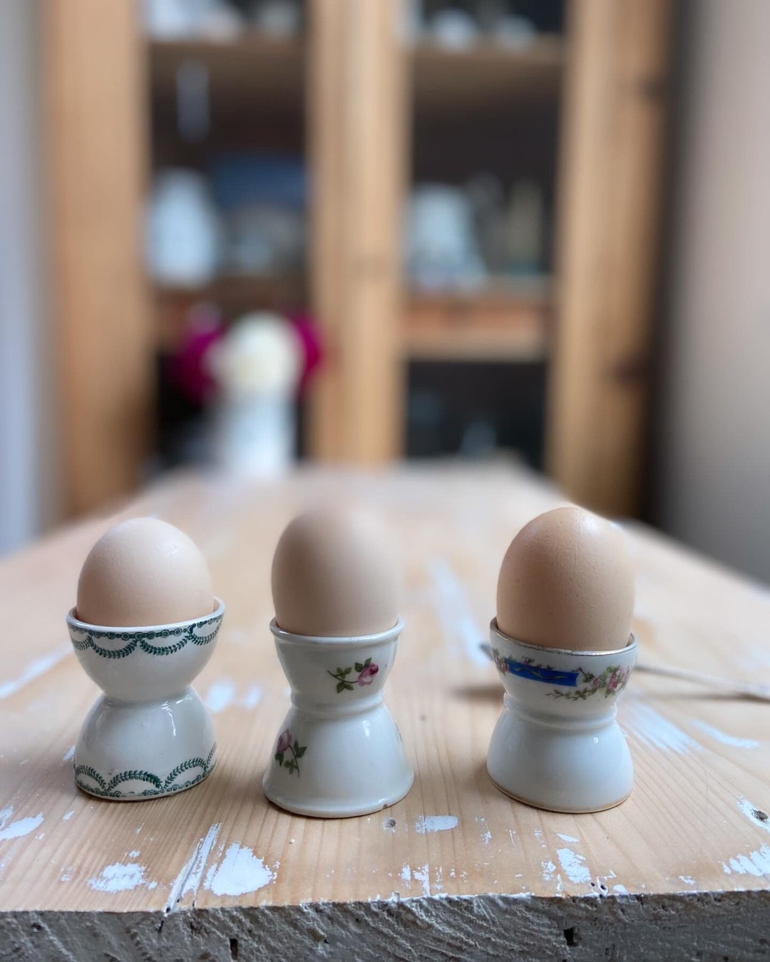 Beautiful Set of 3 Mismatched Vintage French Ironstone Egg Cups- EC3 - Etsy