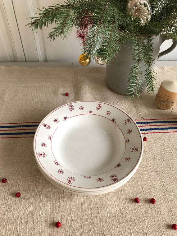 Set of 4 vintage French soup plates/ bowls | Etsy