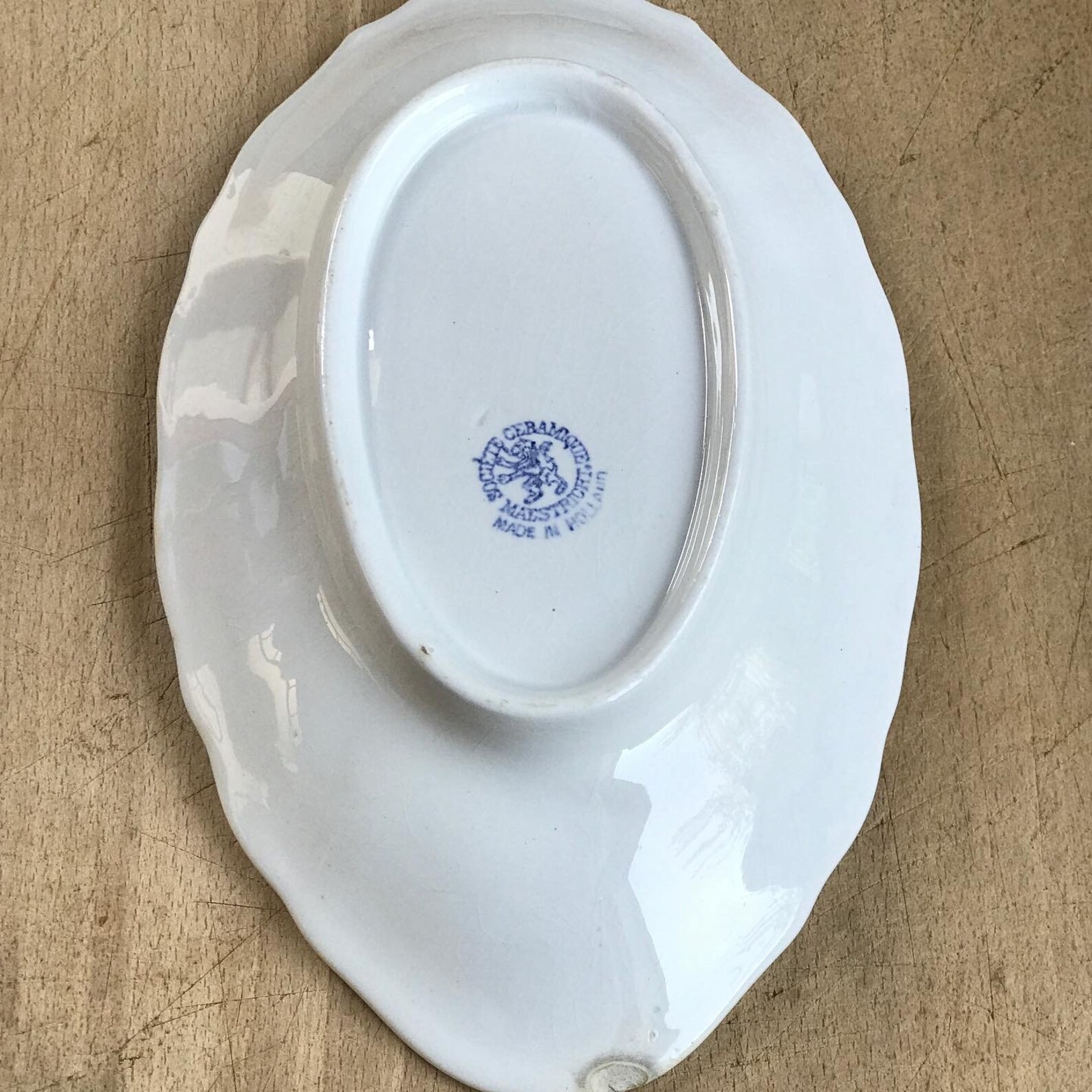 Beautiful Antique Dutch Ironstone White Dish With Lovely - Etsy