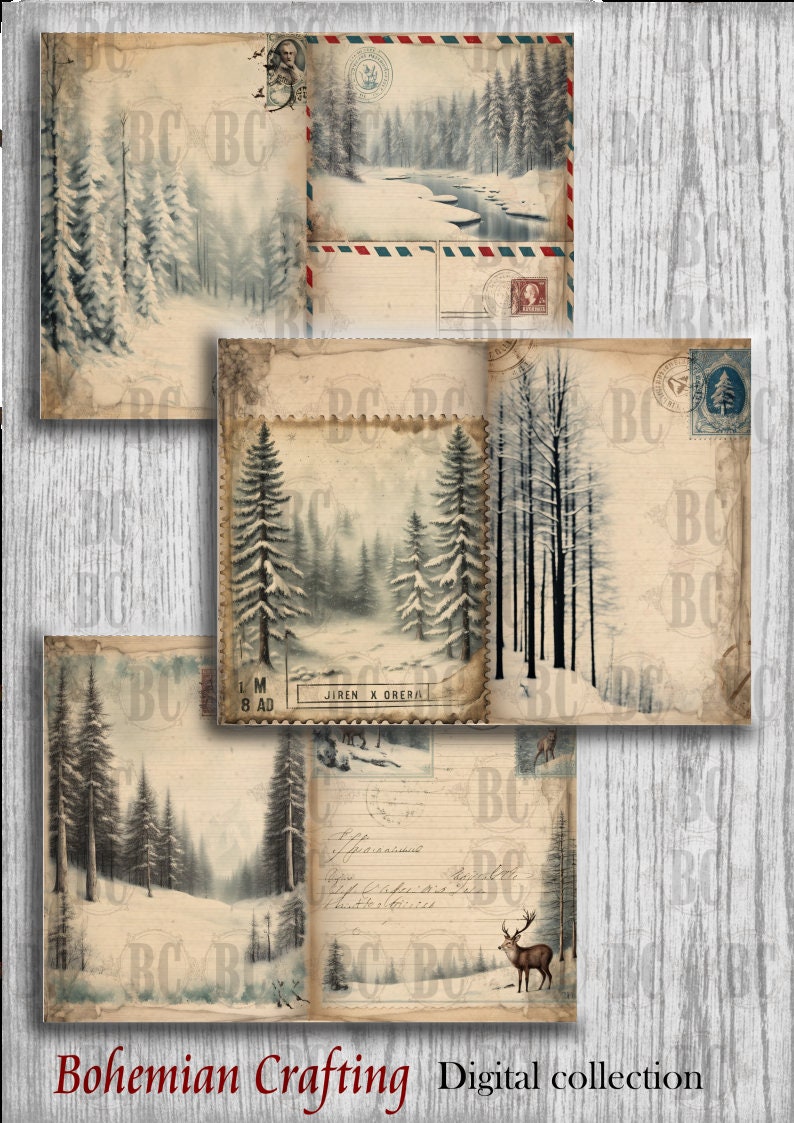 Winter Wonderland Journal Pages Digital Collection for Journals ...