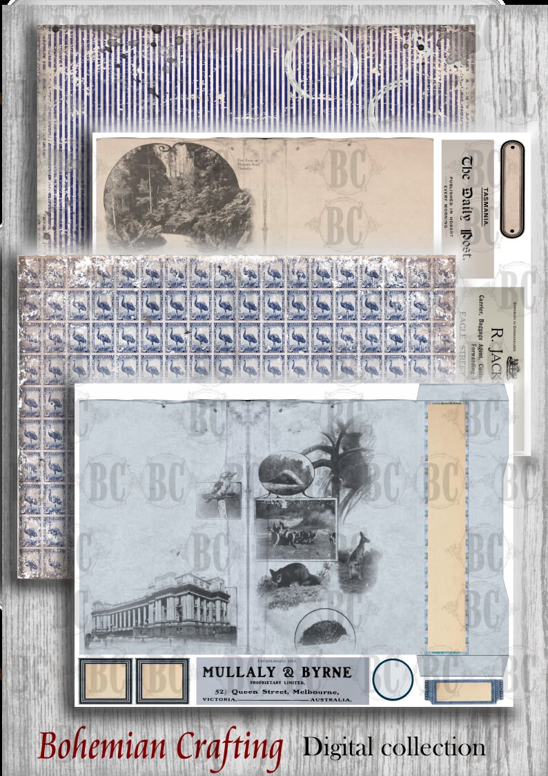 AUSTRALIA Journal KIT Digital Download Printable Ephemera for - Etsy