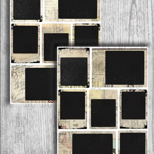Vintage Polaroid Frames Ephemera Inserts for Junk Journals Digital ...