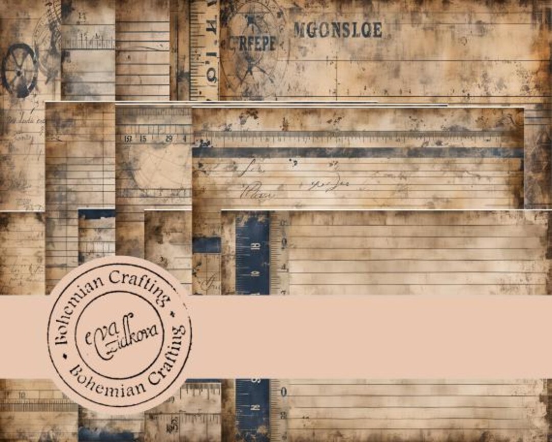 Grunge Lined Journal Pages Kit, Digital Download, Printable Ephemera - Etsy