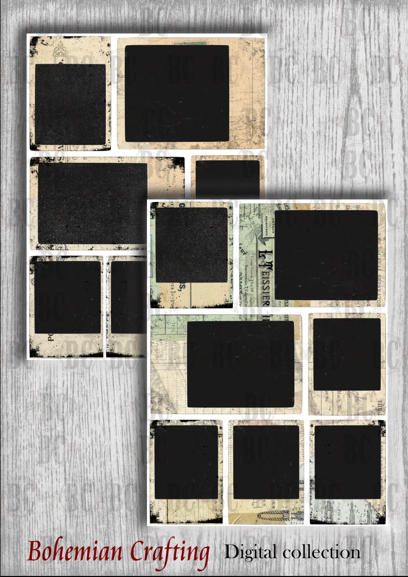 Vintage Polaroid Frames Ephemera Inserts for Junk Journals - Etsy