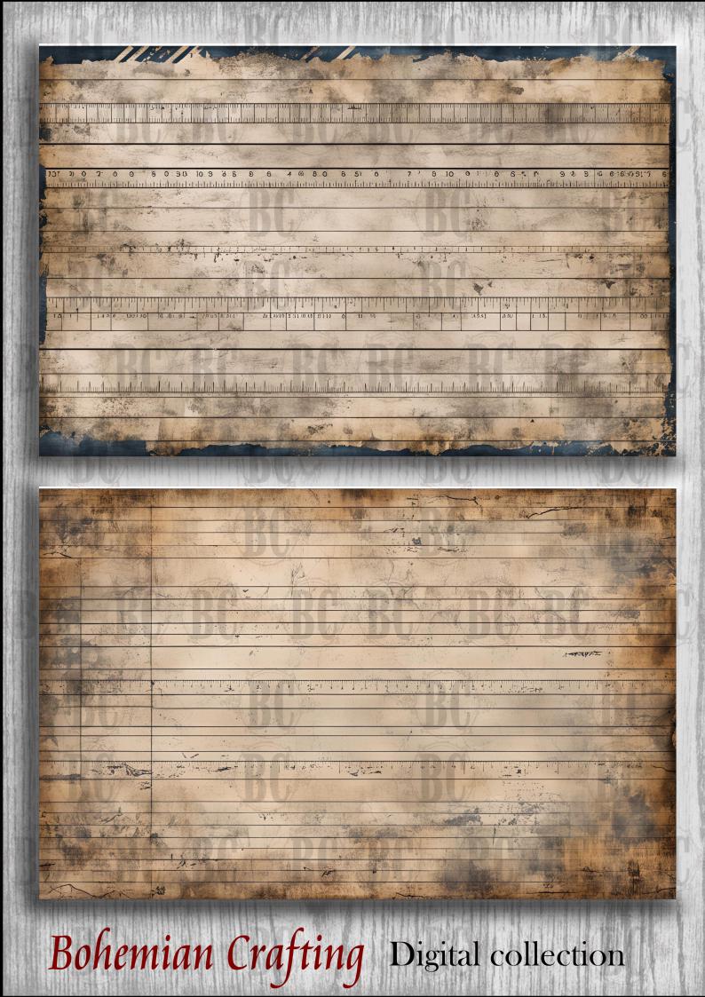 Grunge Lined Journal Pages Kit, Digital Download, Printable Ephemera - Etsy