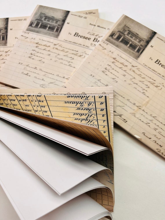 Vintage Office Paper Pad Scrapbooking Paper 170gsm 52 Pages - Etsy