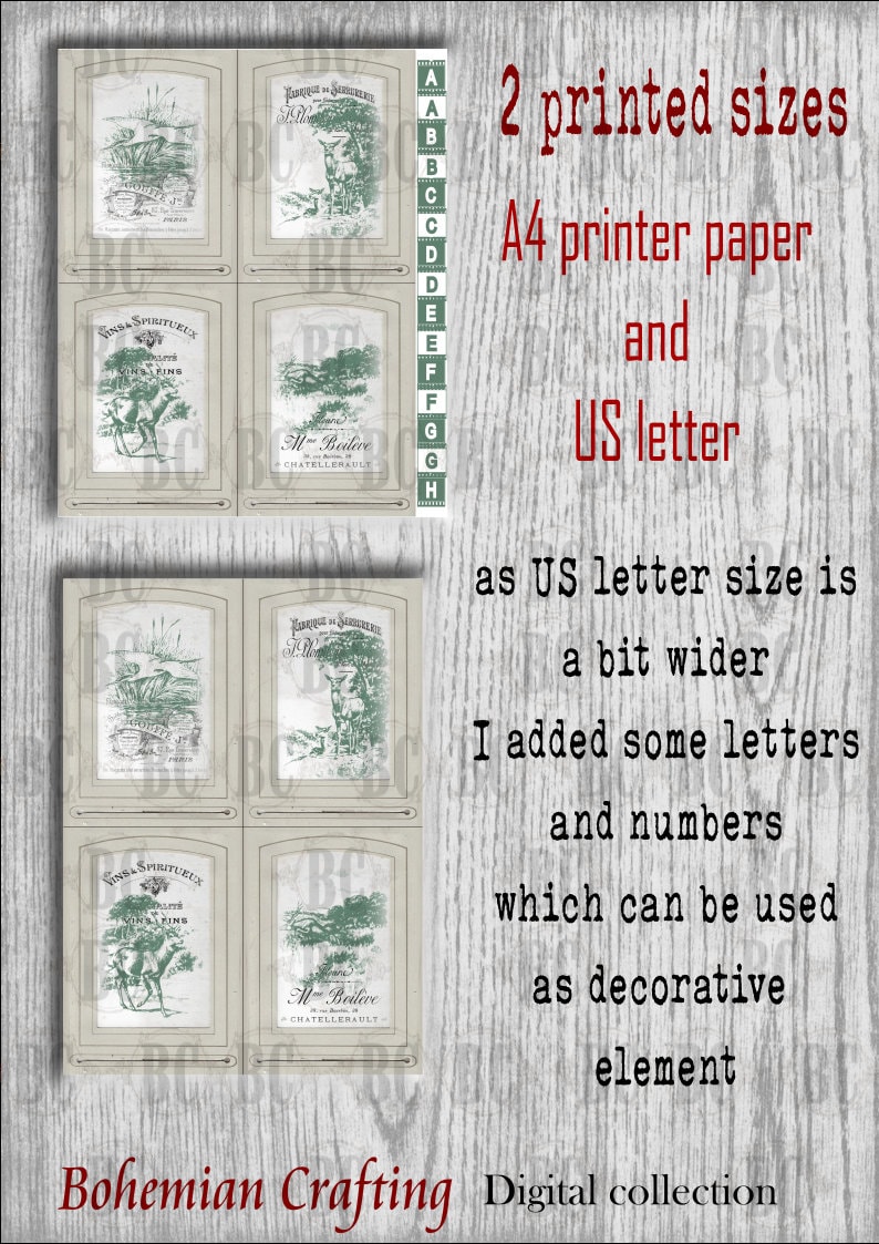 Vintage Photo Frames Digital Download Printable Junk Journal - Etsy