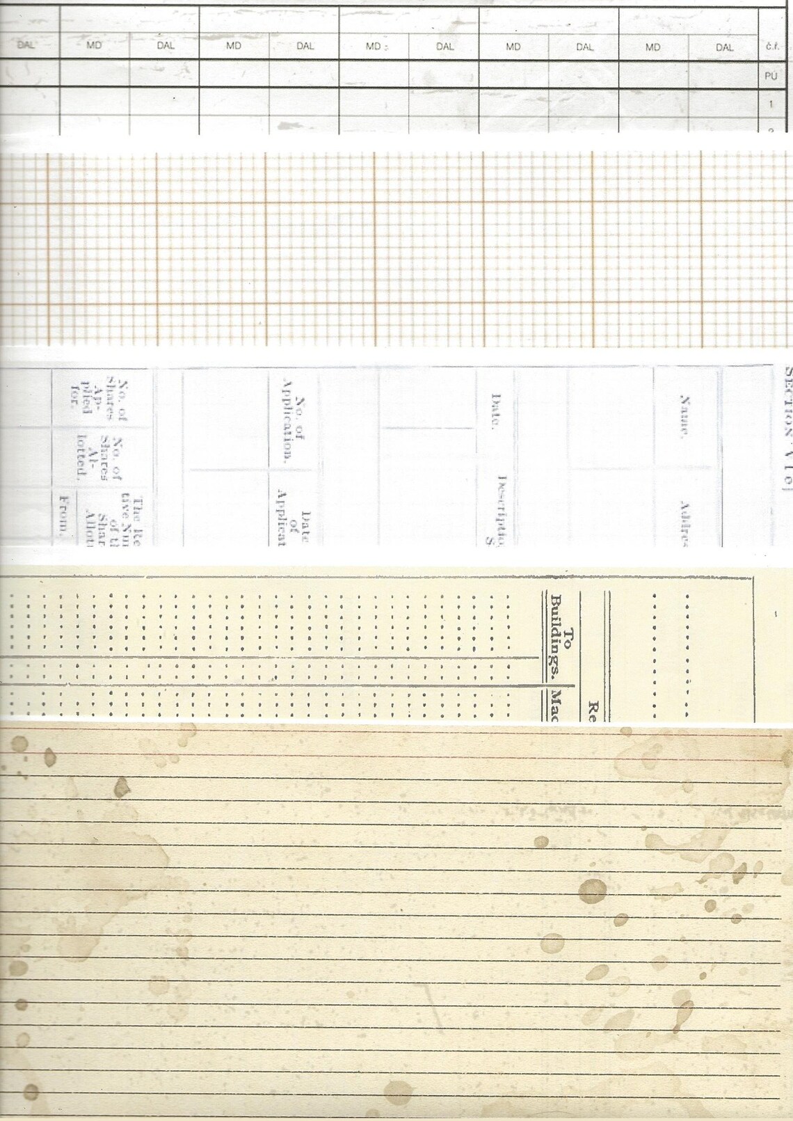 32 Vintage Office Papers Digital Design Digital Downloads | Etsy