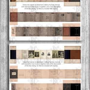 Mini Books Digital Design Printable Templates Making Charms Dollhouse ...