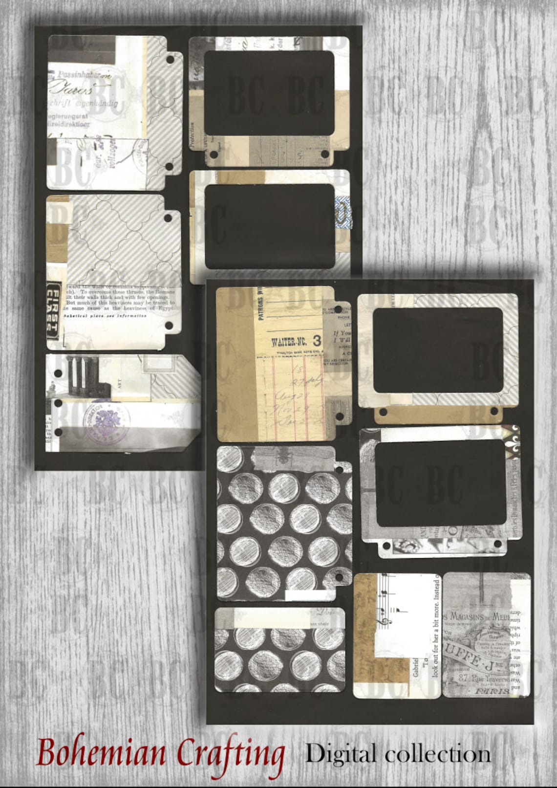 DIGITAL DOWNLOAD Collection of Ephemera and Book Pages for - Etsy