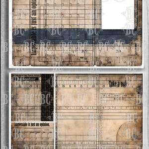 Grunge File Folders and Pockets, Digital Download, Printable Ephemera ...