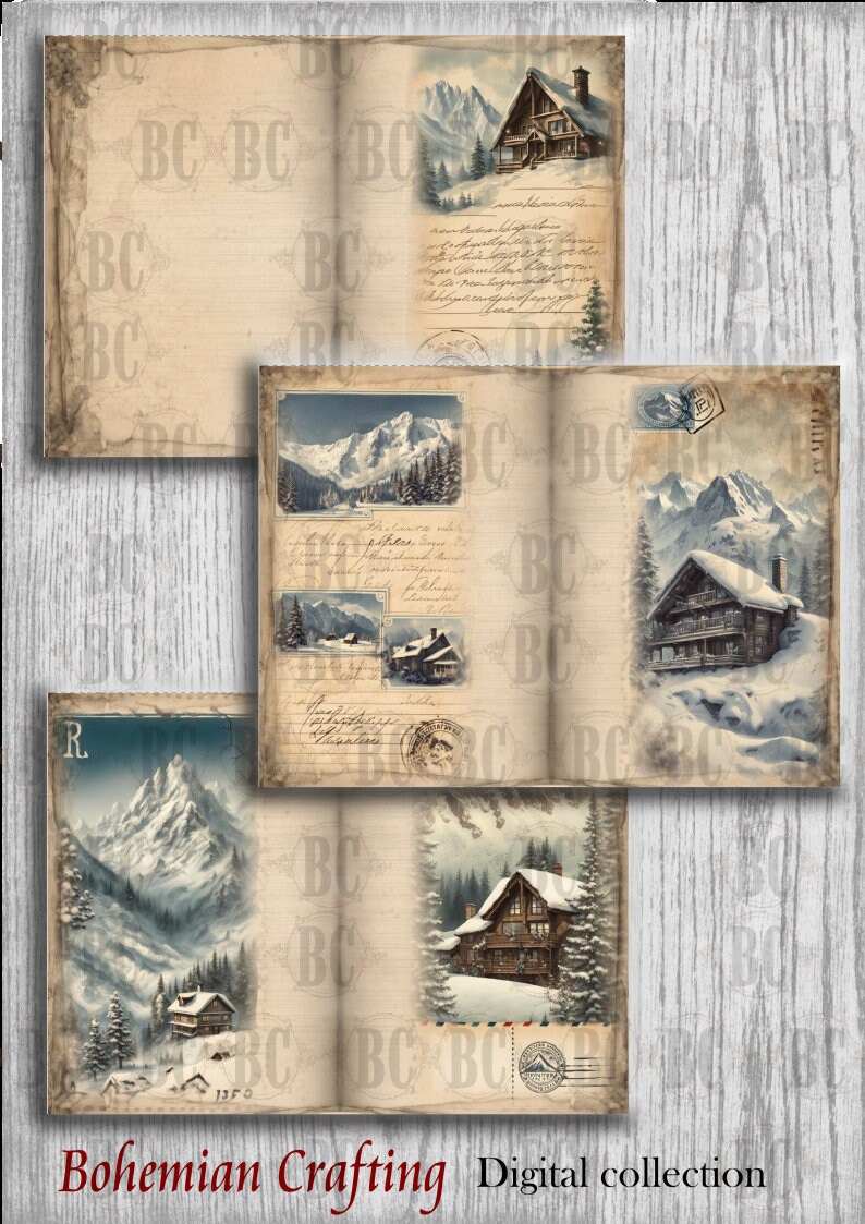 Winter Wonderland Journal Pages Digital Collection for Journals ...