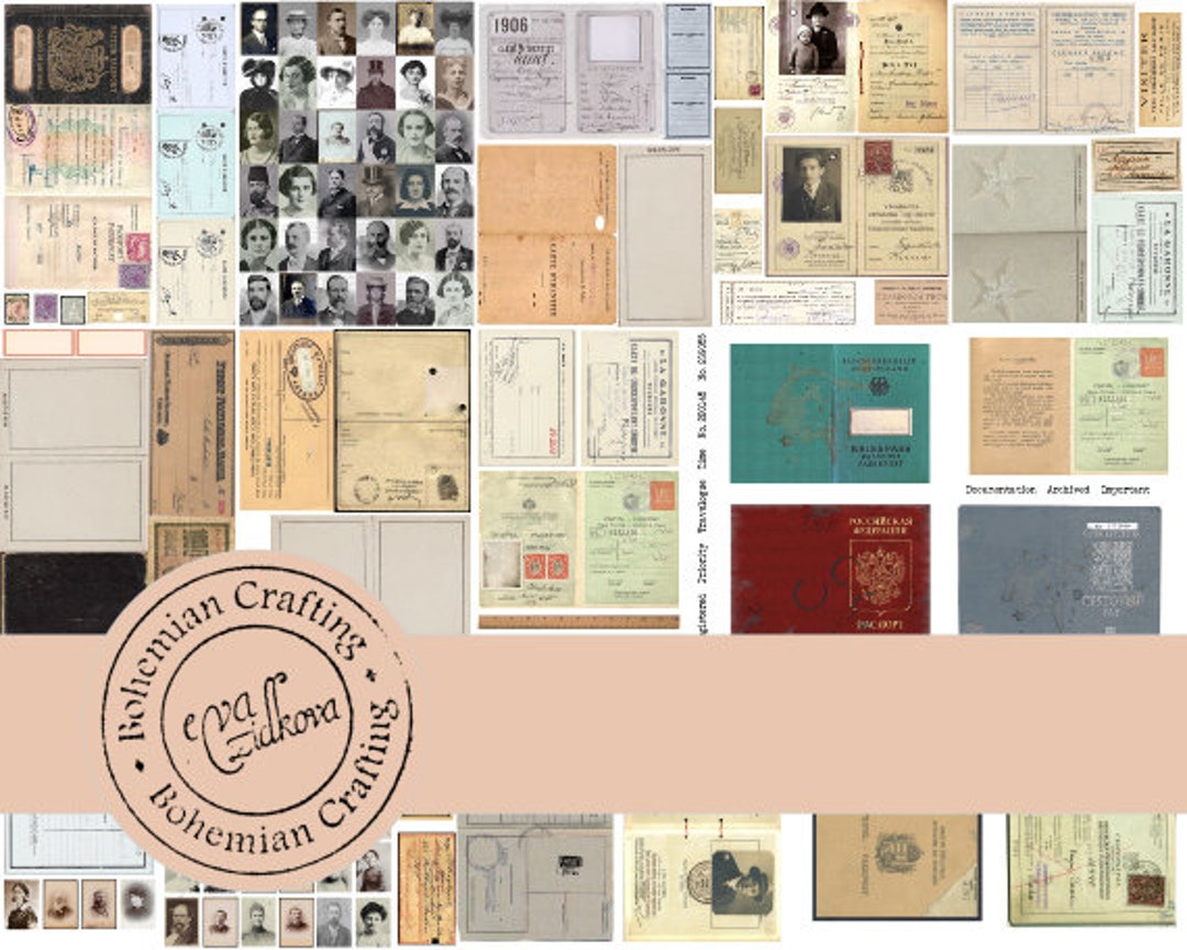 Build an ID Printable Kit for Junk Journals Digital Download Artistic ...