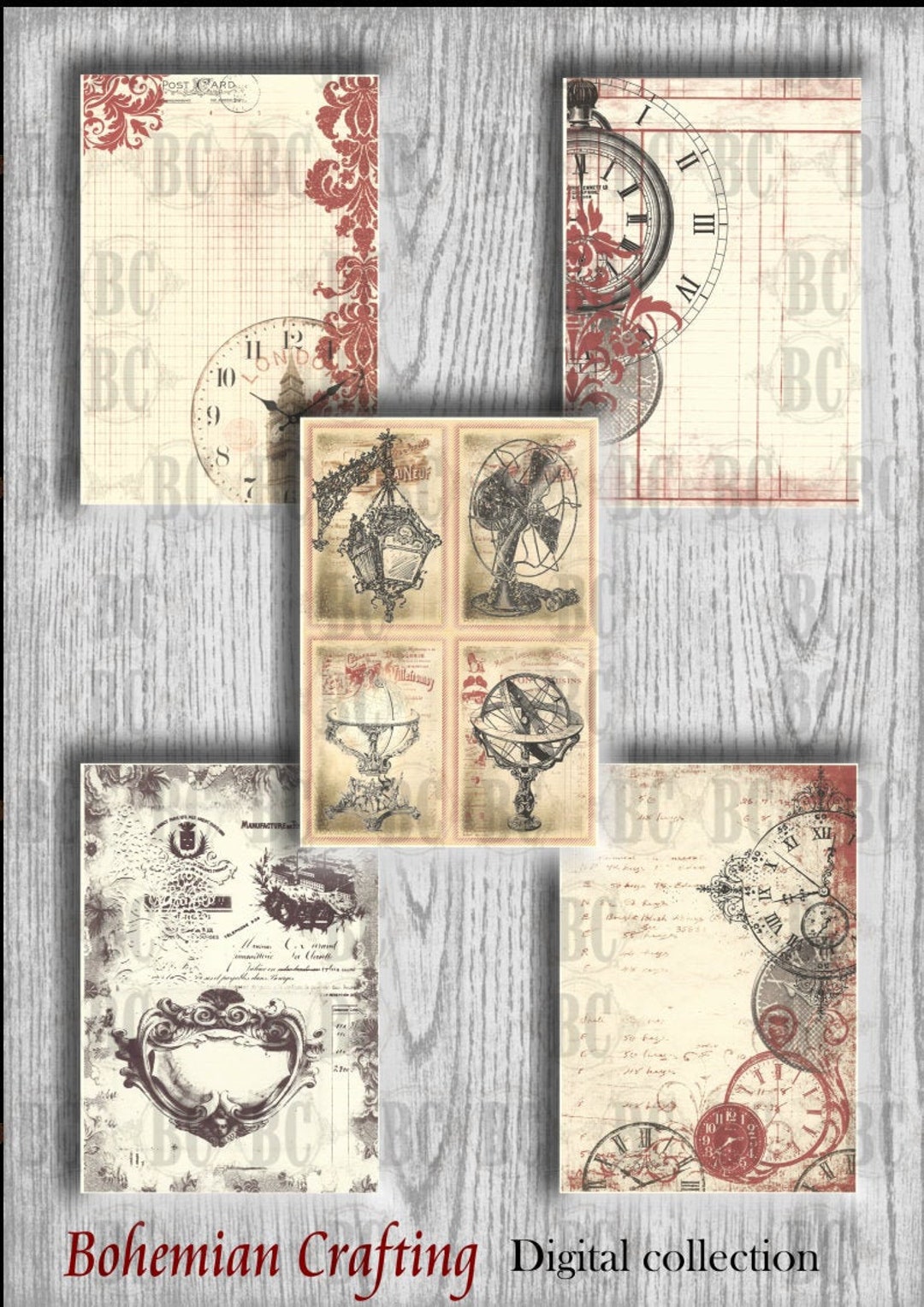 Vintage ''BELOVED'' Digital Collection for Lapbooks, File Folders ...