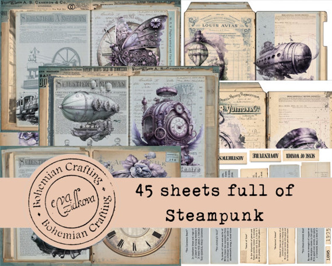 Steampunk Journal Digital Collection Printable Journal Kit - Etsy