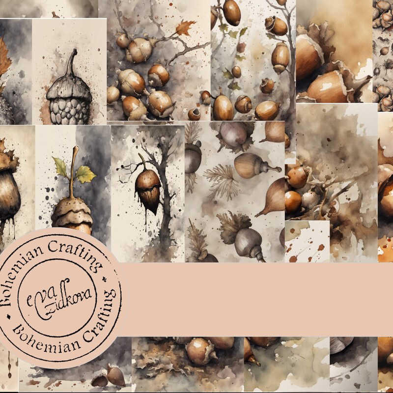 Acorn Watercolor - Etsy