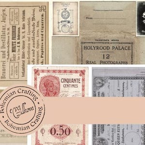 Market Findings 1 Vintage Ephemera Digital Downloads Printable for Junk Journal - Etsy