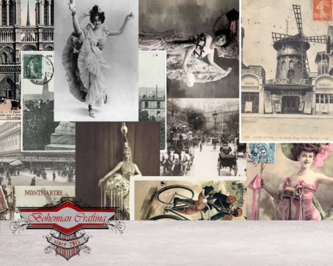 Vintage French Post Cards Digital Download Printable Ephemera - Etsy