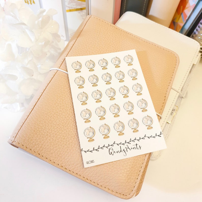 World Globe Icon Sticker Geography Stickers Mini Icons - Etsy