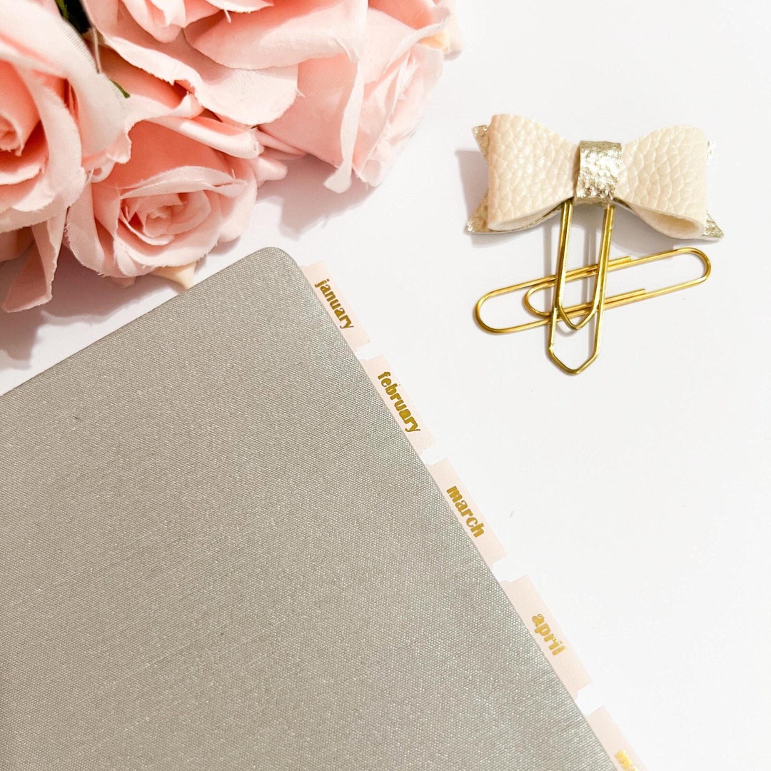 Foil Monthly Planner Tabs | Transparent Stickers | Foiled Side Tabs ...