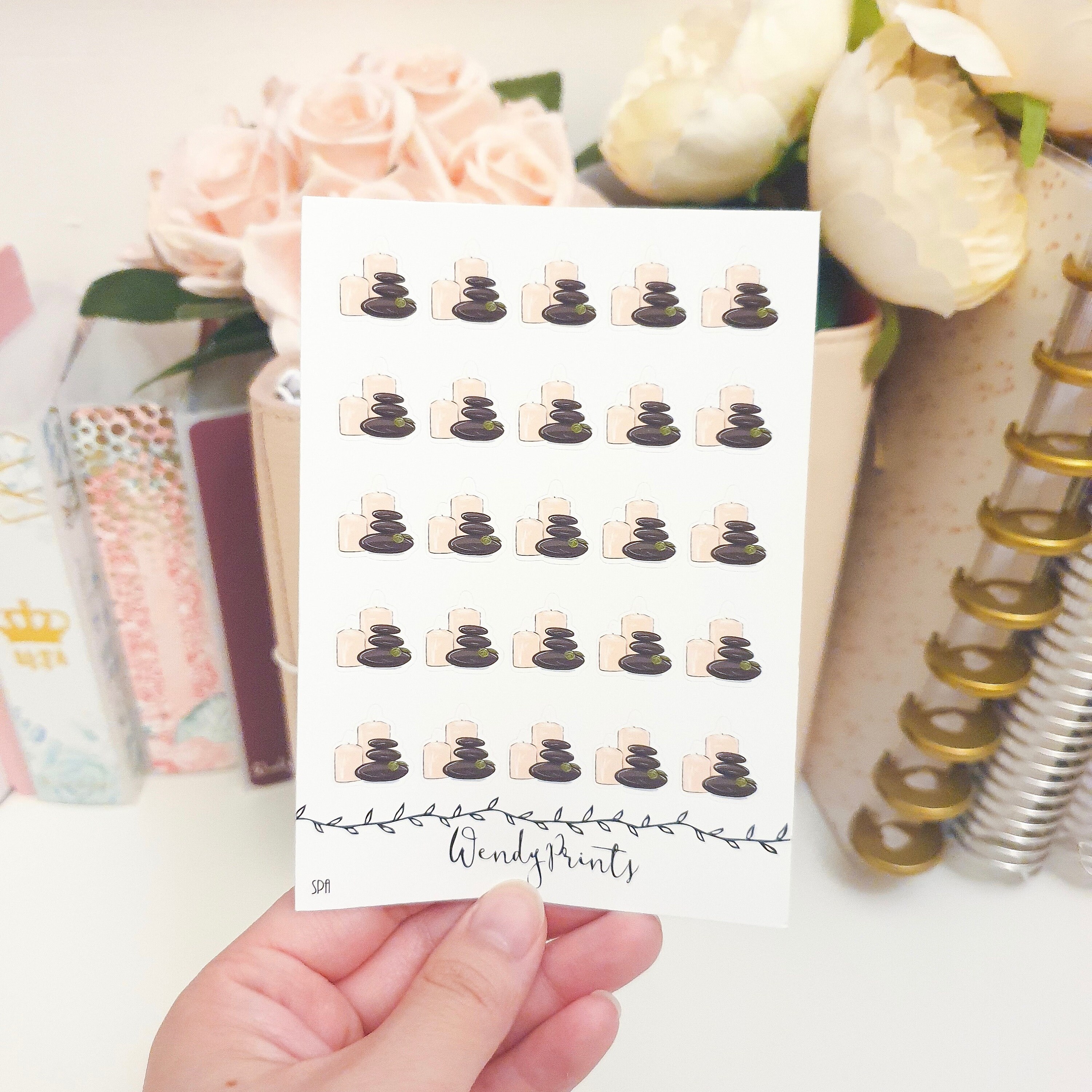 Spa Icon Sticker Spa Sticker Mini Icon Planner Sticker | Etsy