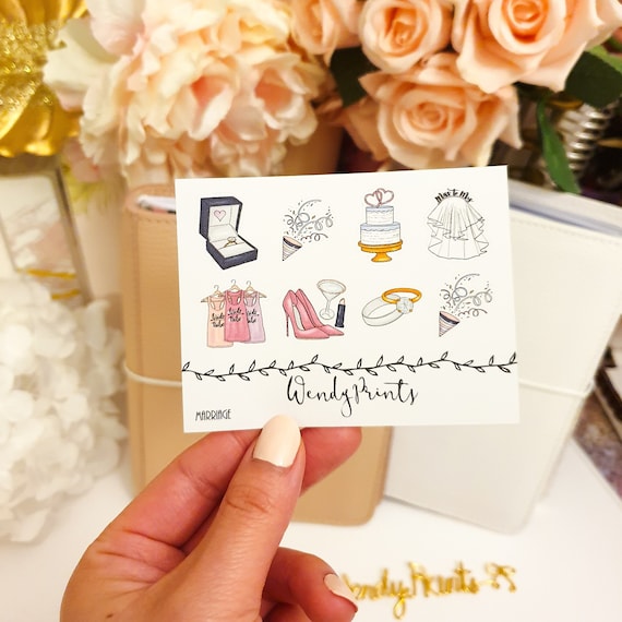 Marriage Stickers Wedding Stickers Marriage Icons | Etsy