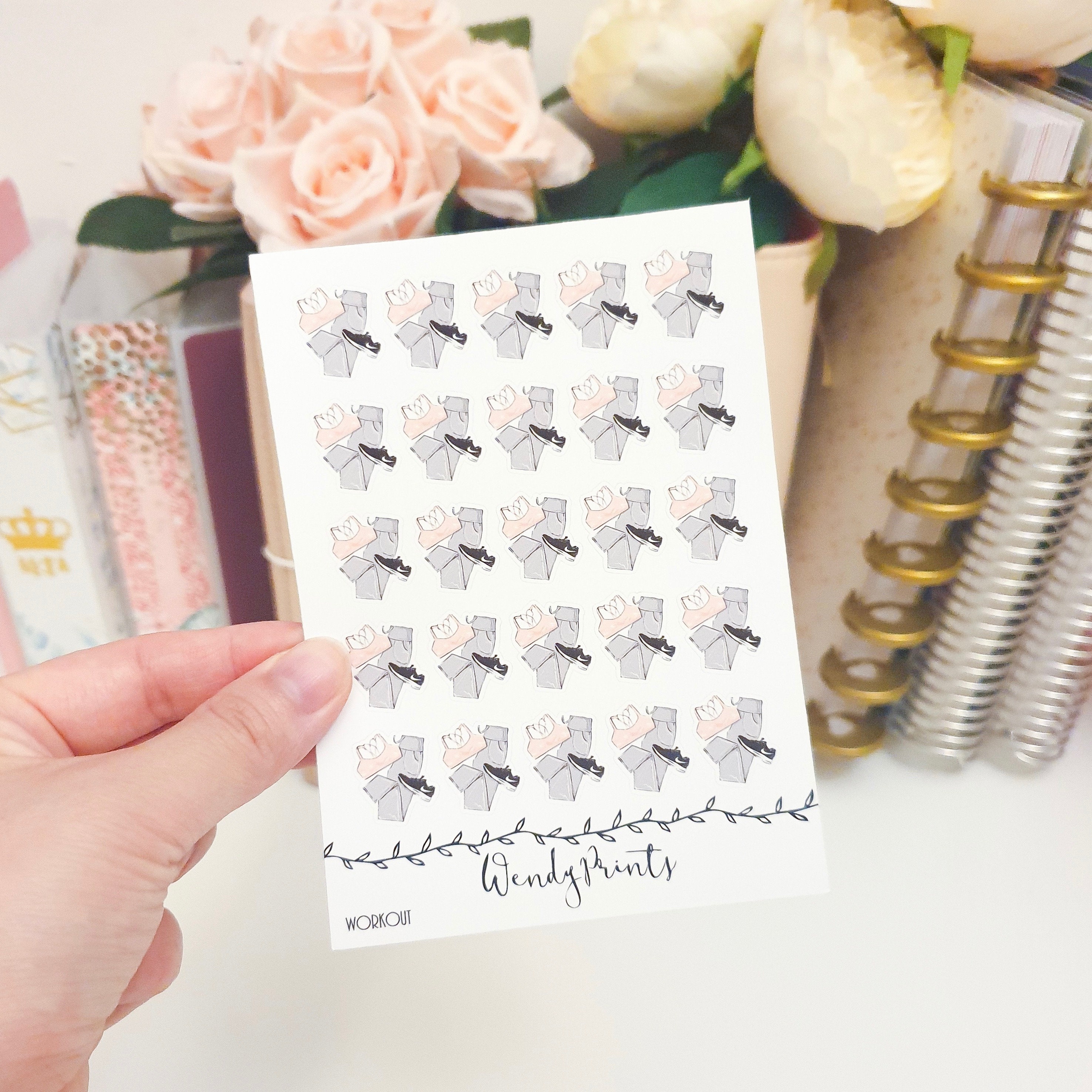 Workout Icon Sticker | Gym Stickers | Decorative Stickers | Planner ...