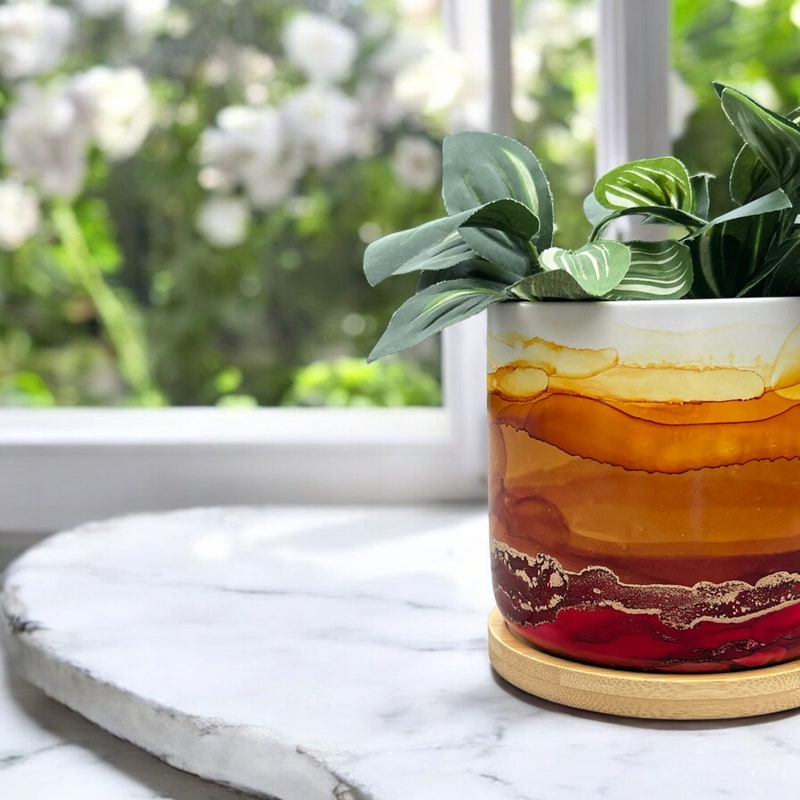 Hand Painted Ink Pot - Etsy