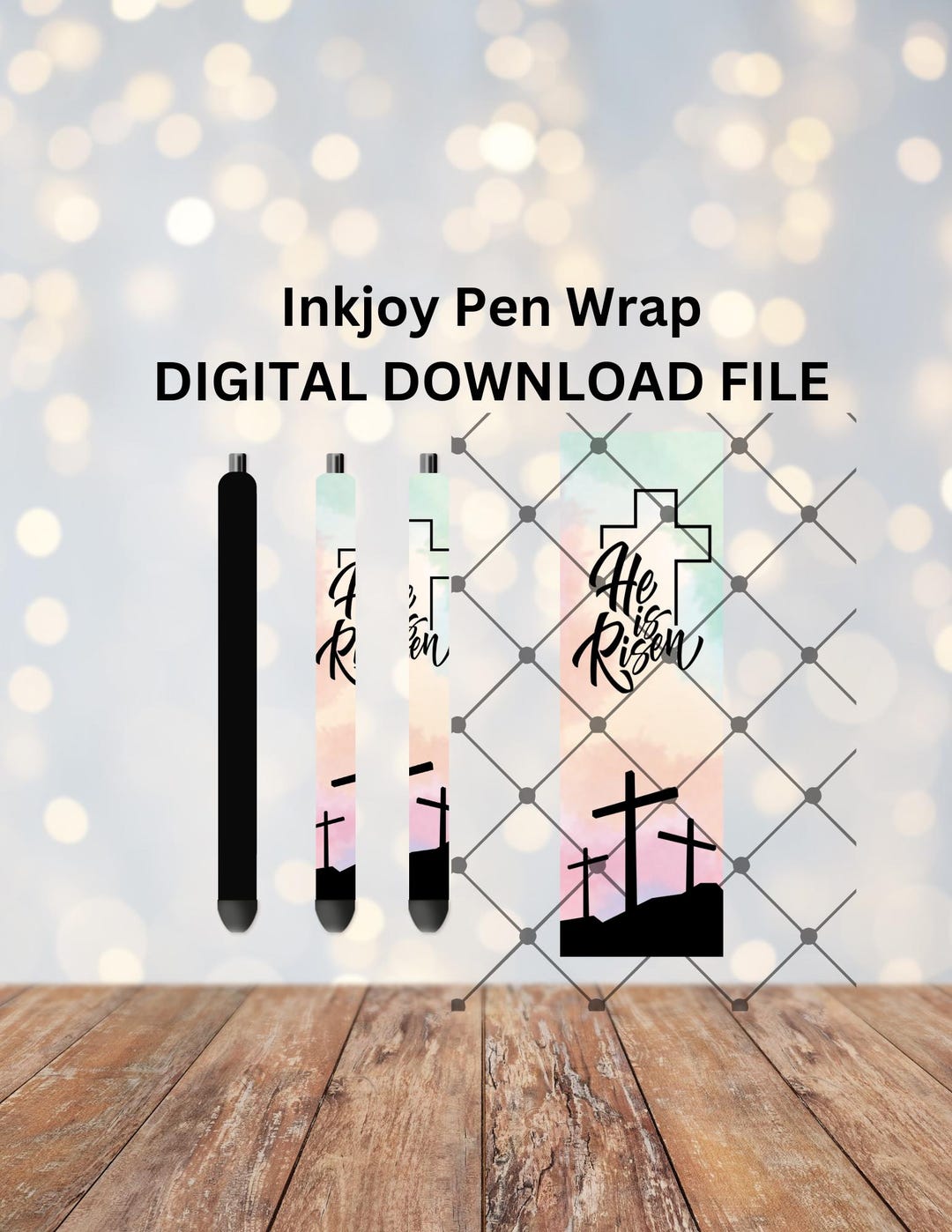 PEN WRAP Valentine File, Pen Wrap PNG, Inkjoy Pen Wrap, Easter Pen ...