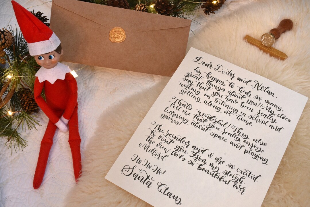 Customizable Personalized Handmade Calligraphy Letters From Santa on ...