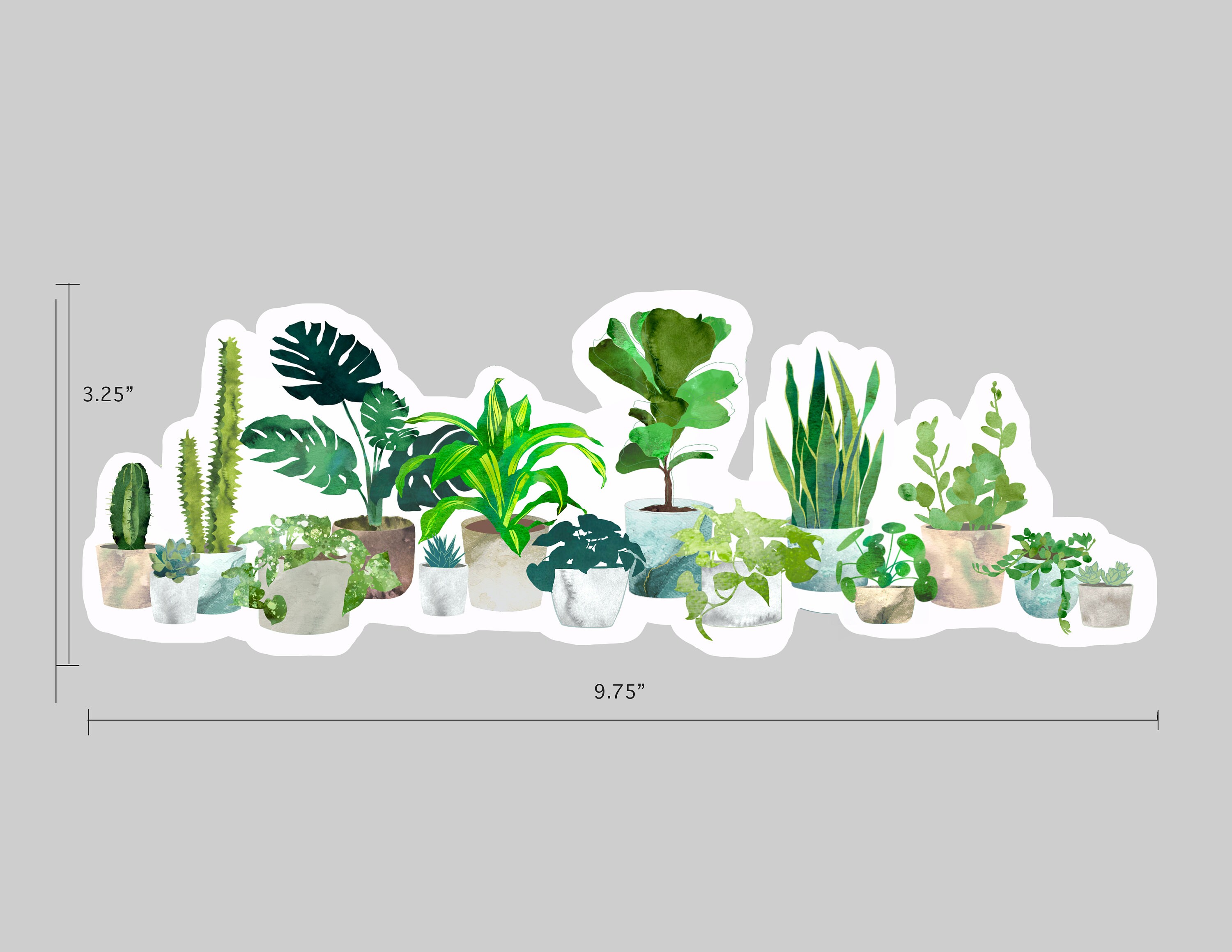 Infinity Sticker With Potted Plants - Etsy