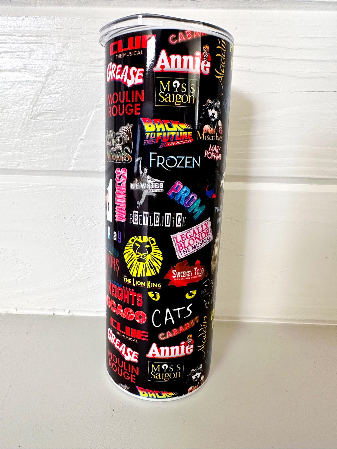 Broadway Musical Theater Icons Shows Teacher Music Inspired Tumbler Cup ...
