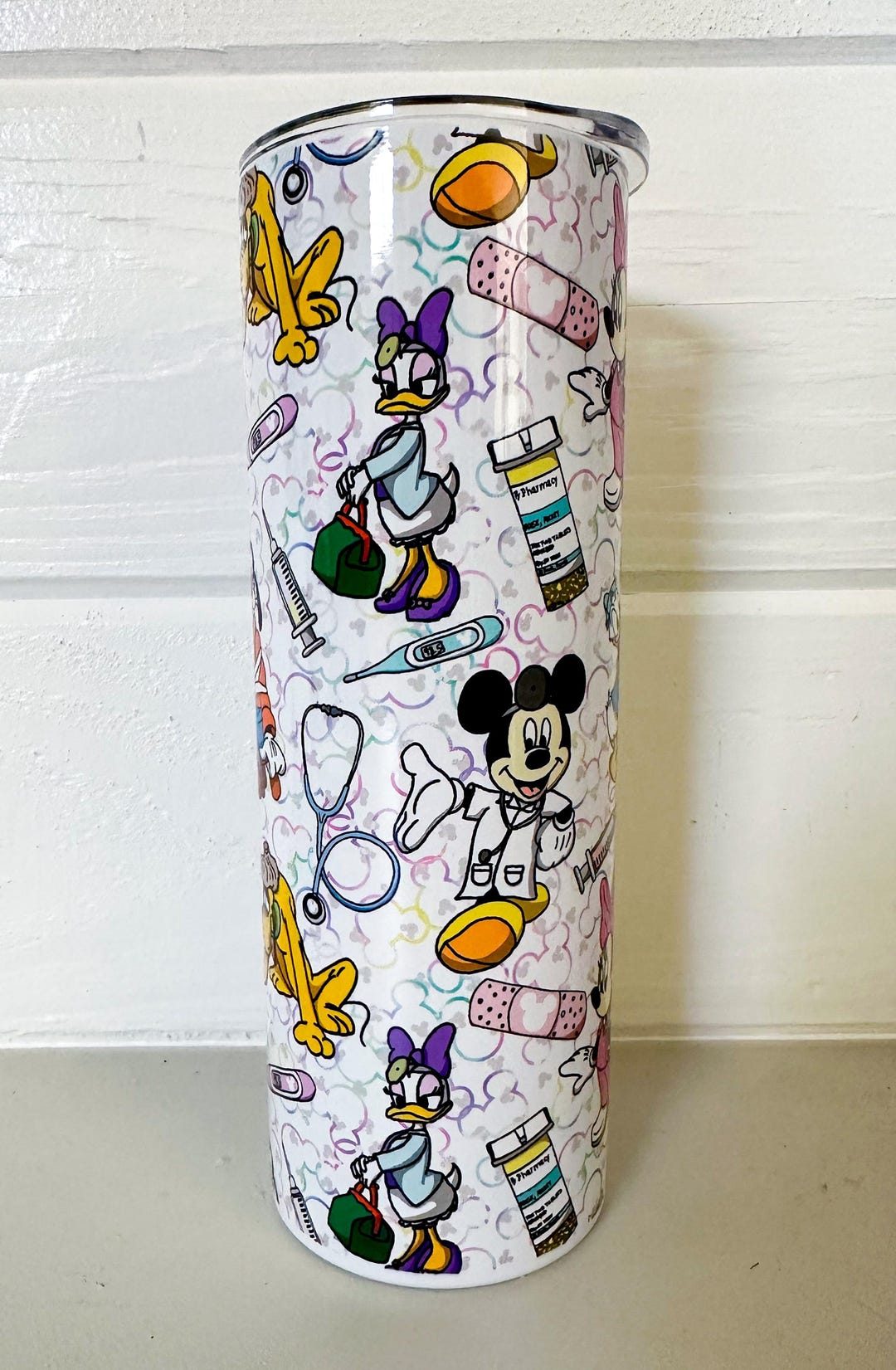 Dr Nurse Mouse Inspired Tumbler Cup Mouse Movie Medical Mickey Daisy ...