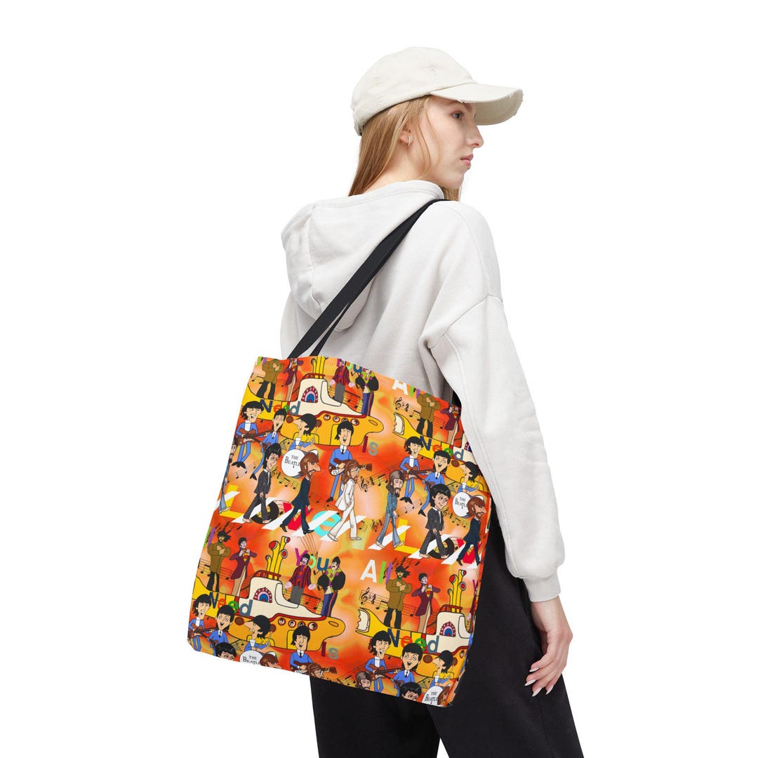 The Beatles Music Canvas Tote Bag Ringo Paul John Yellow Yesterday Fan ...