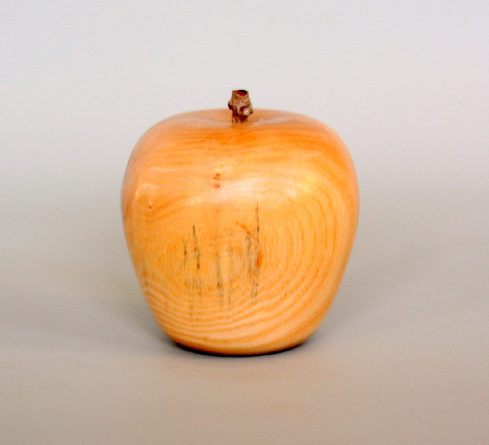 Wooden Apple Made From Irish Ash With Cheery Tree Stalk Hand - Etsy